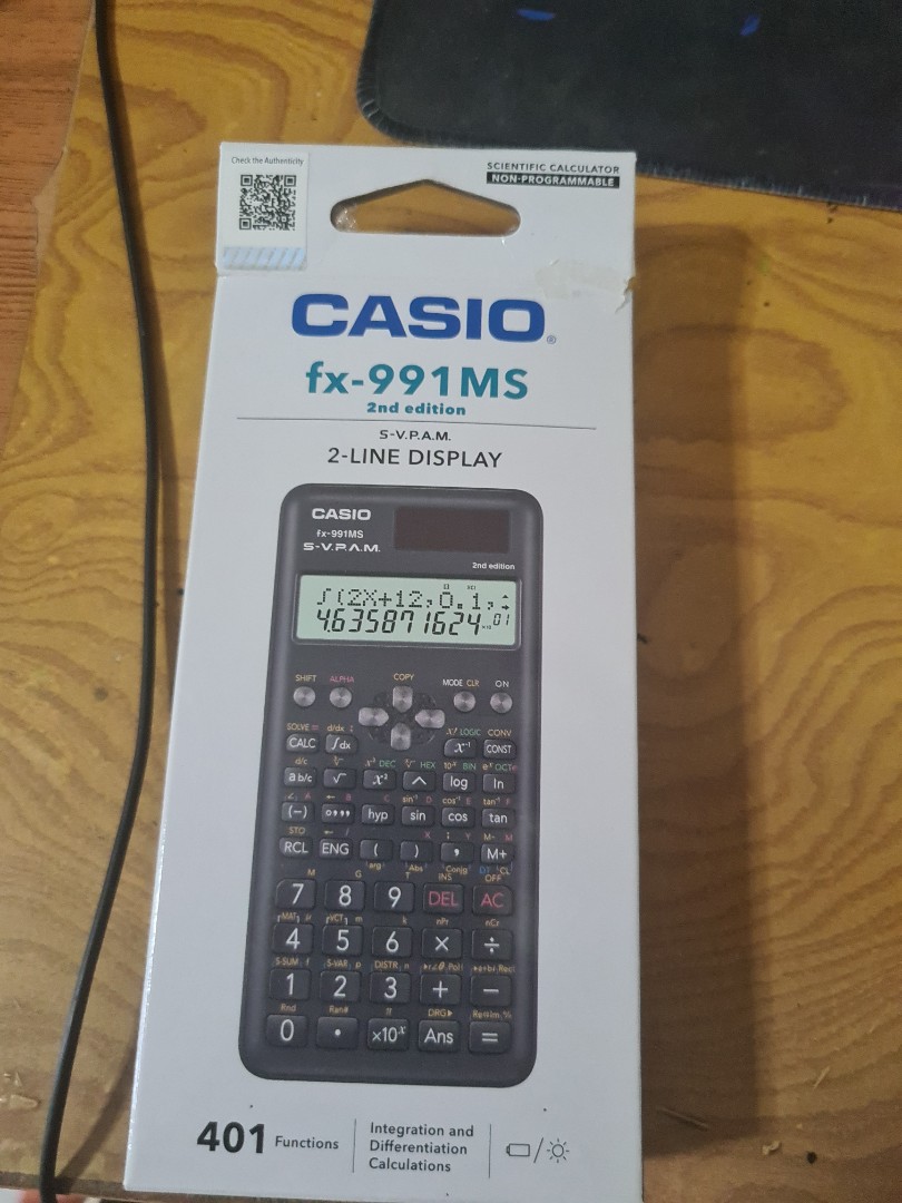 Casio fx-991MS (2nd edition) calculator, Hobbies & Toys, Stationery ...