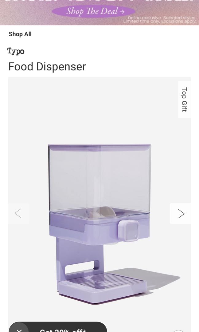 Cereal dispenser Typo, Furniture & Home Living, Kitchenware & Tableware ...