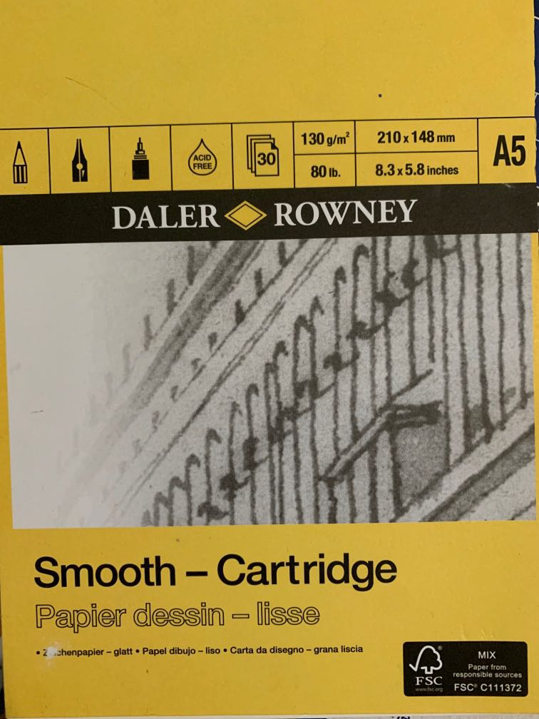 DALER ROWNEY 130g/m2 paper A5, Hobbies & Toys, Stationery & Craft, Art ...