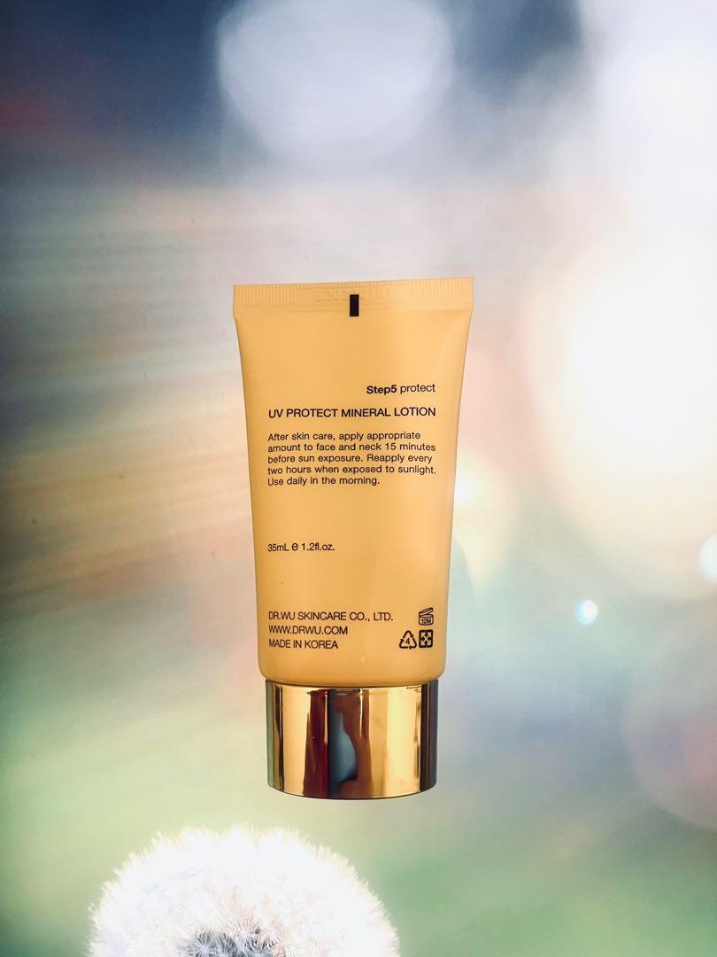Dr. Wu UV Protect Mineral Lotion Sunscreen SPF50+ PA++++ (For Normal & Sensitive Skin), Beauty ...