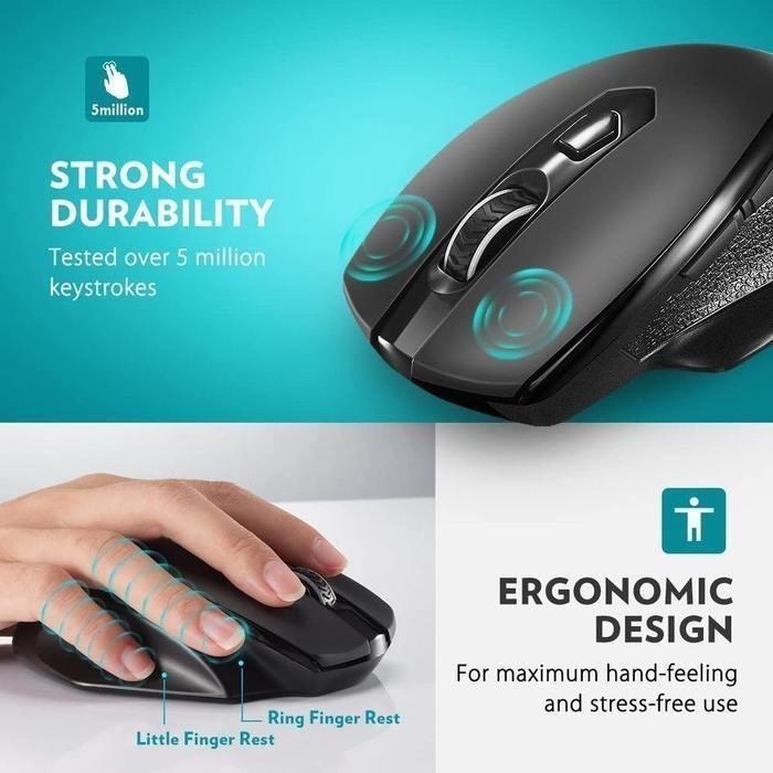 {E5} Easterntimes Tech D-19 Wireless Mouse with Nano USB Receiver, 5 ...