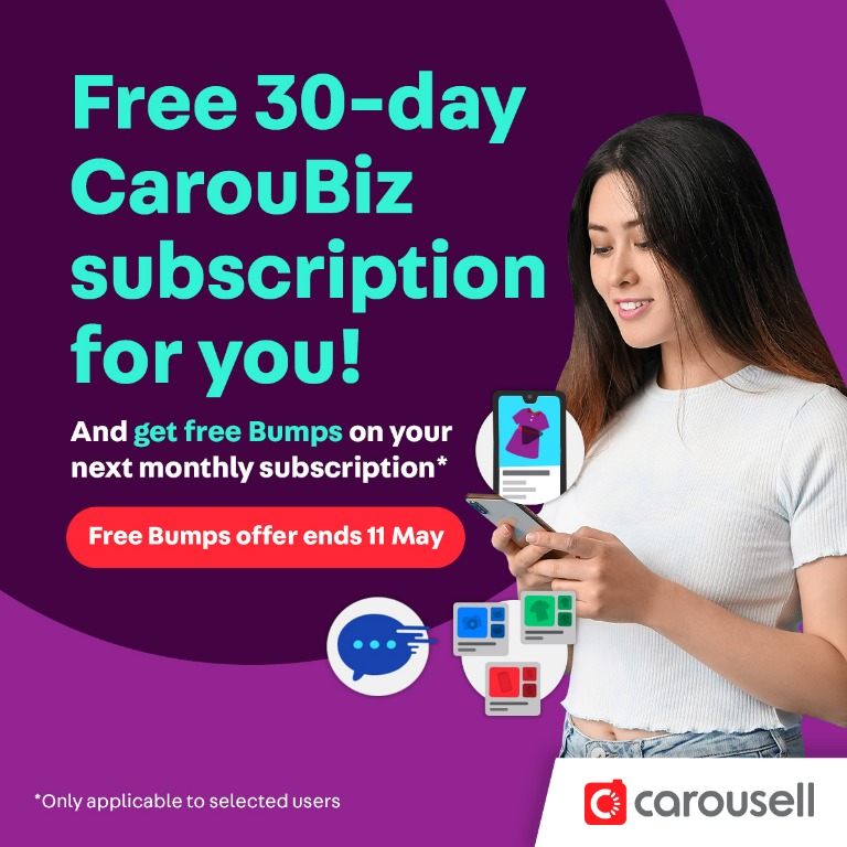 Exclusive Offer: Get FREE Bumps when you subscribe to CarouBiz (T&Cs apply), Announcements on ...