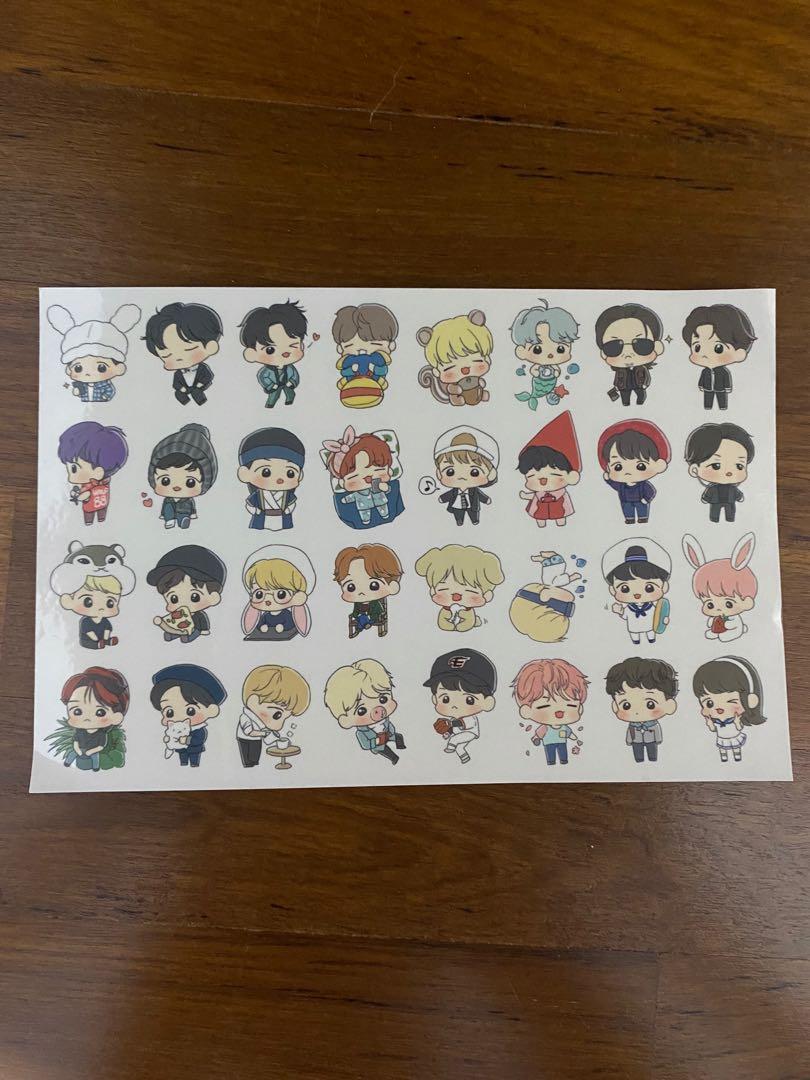 EXO Fanart Sticker Sheets, Hobbies & Toys, Memorabilia & Collectibles ...