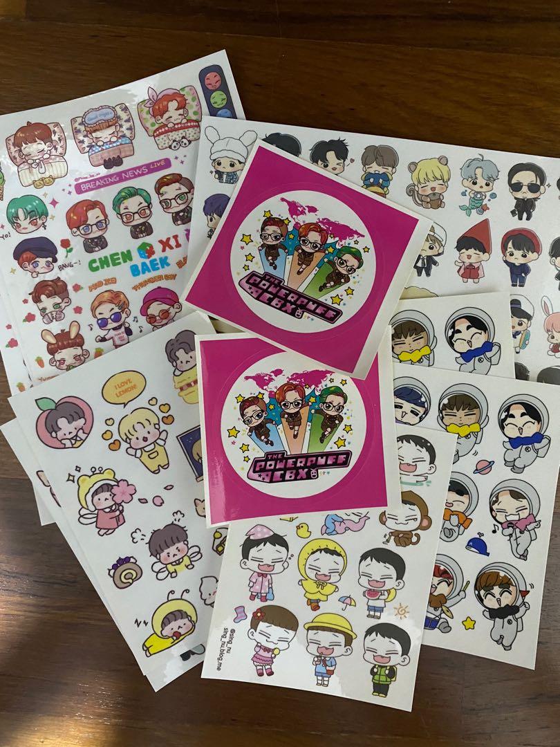 EXO Fanart Sticker Sheets, Hobbies & Toys, Memorabilia & Collectibles ...