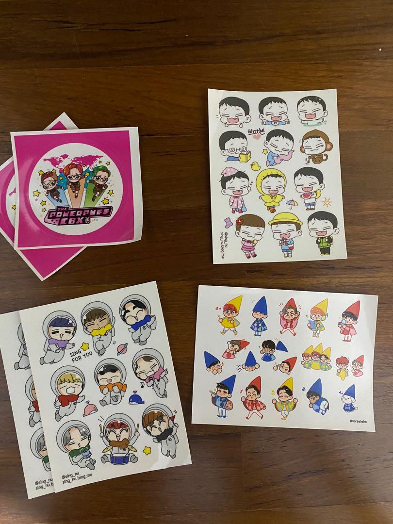EXO Fanart Sticker Sheets, Hobbies & Toys, Memorabilia & Collectibles ...