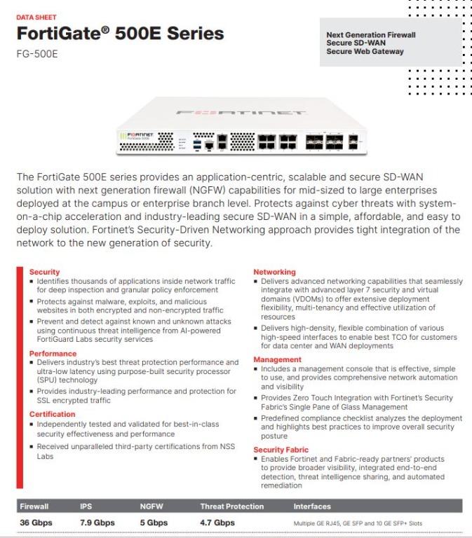 FortiGate 501E, Computers & Tech, Office & Business Technology on Carousell