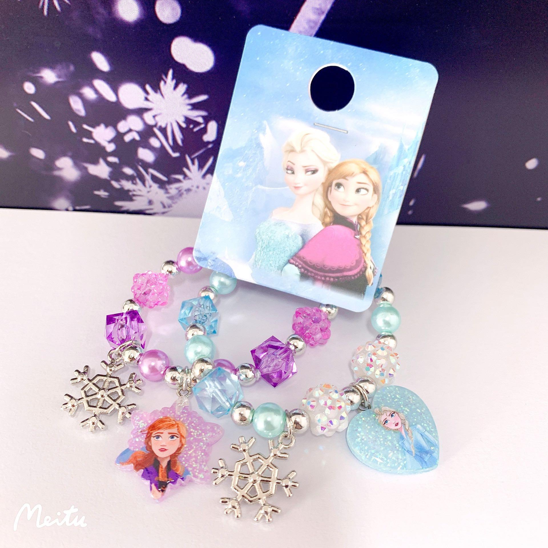 Frozen Bracelets Elsa and Anna (Blue, Pink and Purple, Babies & Kids ...