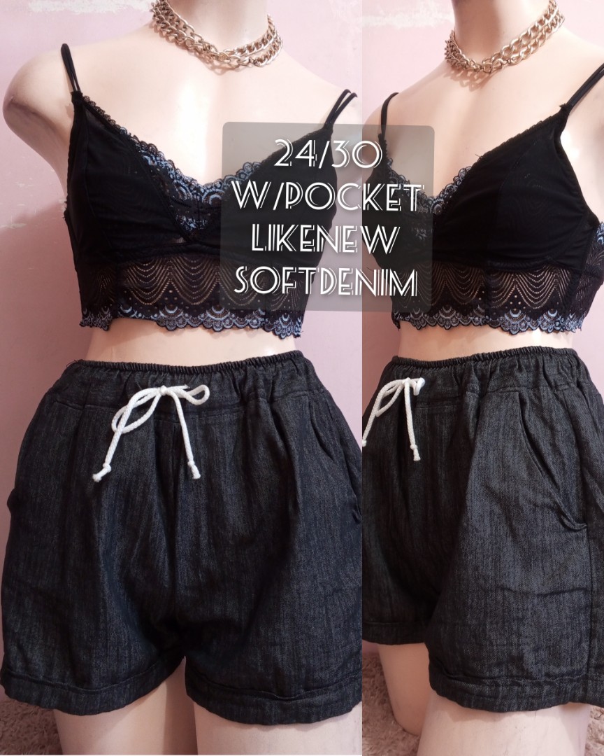 Garter short denim, Women's Fashion, Bottoms, Shorts on Carousell