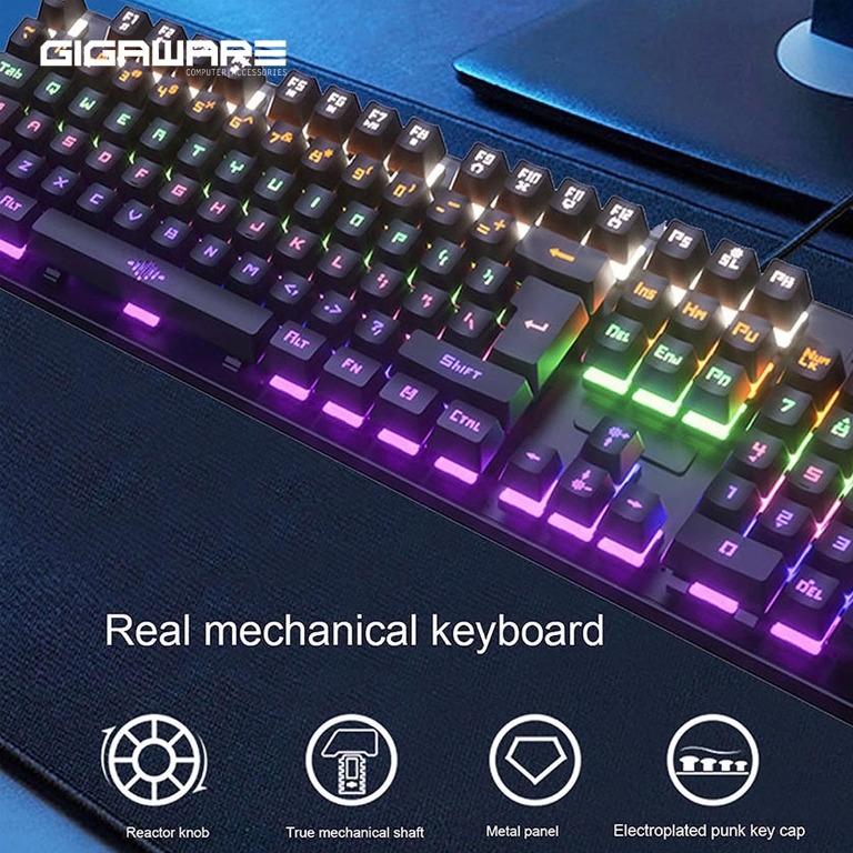 Gigaware K30 RGB Backlit Mechanical Keyboard (Blue Switch), Computers & Tech, Parts ...
