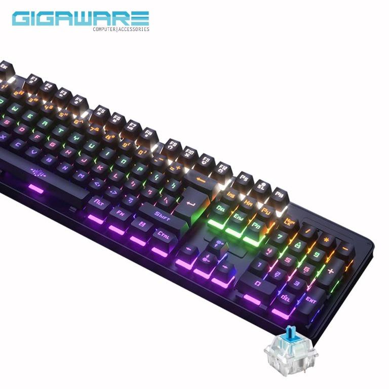 Gigaware K30 RGB Backlit Mechanical Keyboard (Blue Switch), Computers & Tech, Parts ...