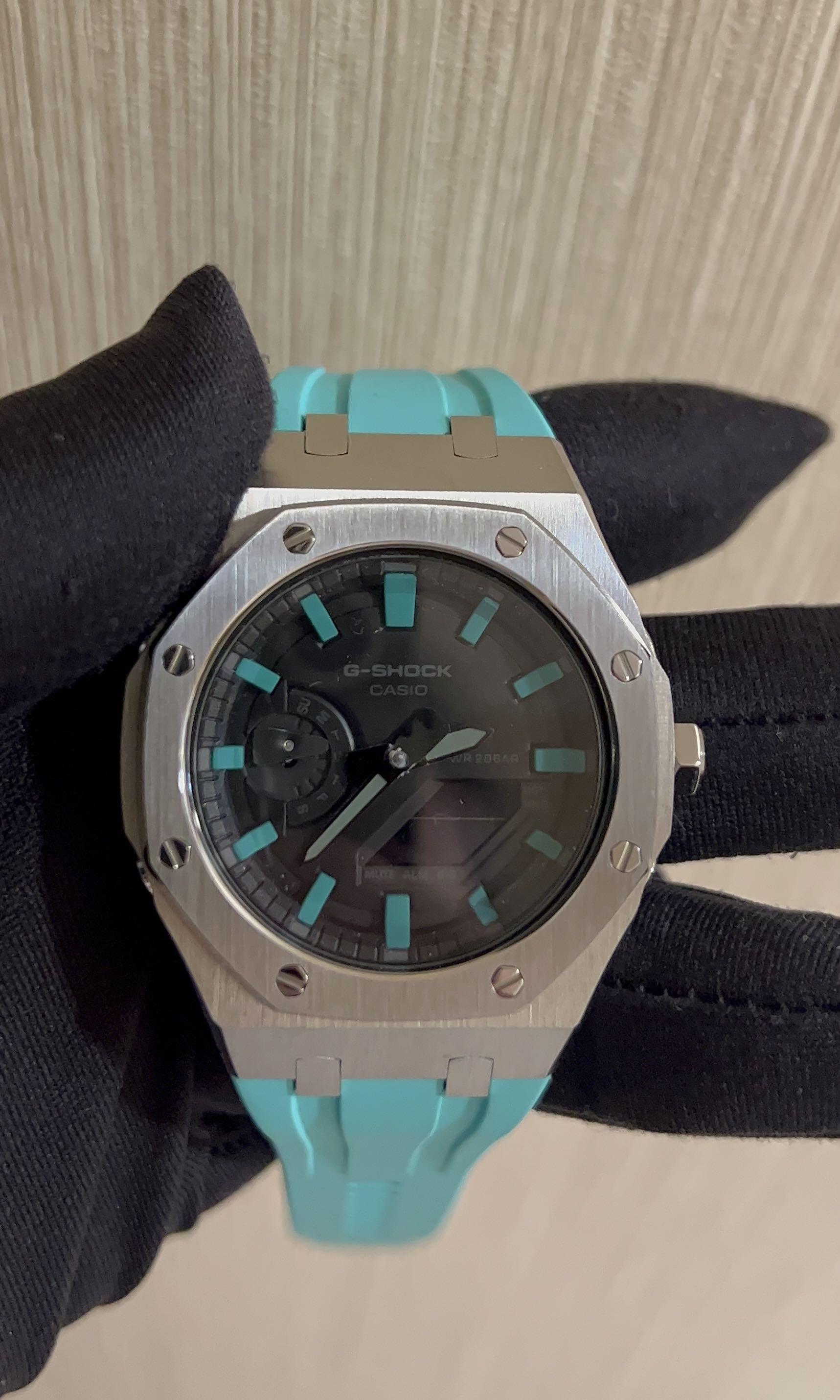 Hype Tiffany blue color custom gshock Casioak ga2100 ga2110 ga-2100 ga ...
