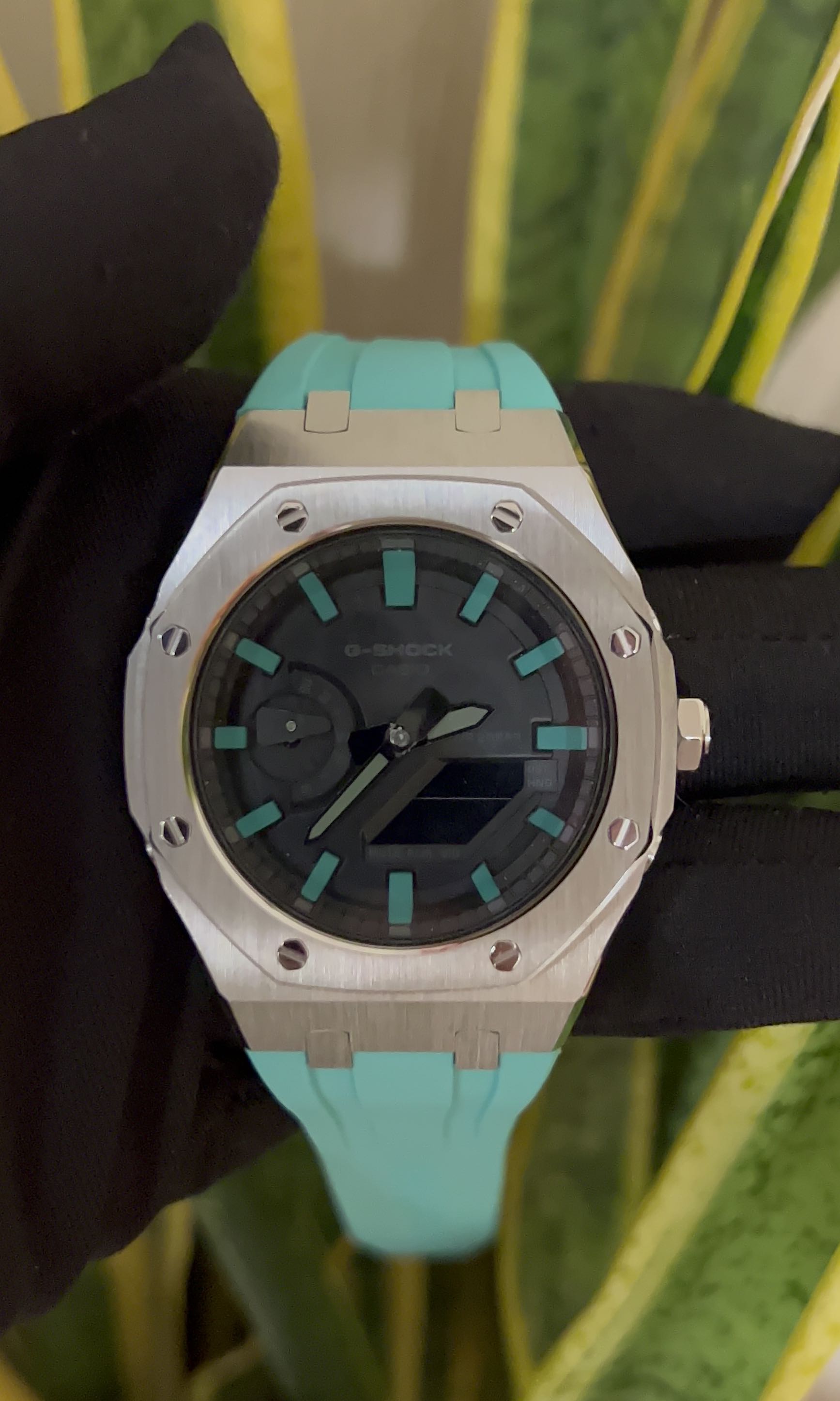 Hype Tiffany blue color custom gshock Casioak ga2100 ga2110 ga-2100 ga ...
