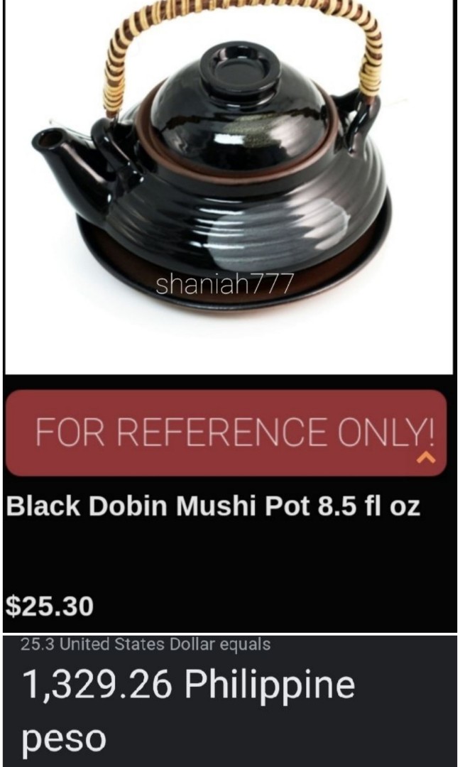 Japanese Black Dobin Mushi Pot Extra Small Tea Pot, Furniture & Home ...
