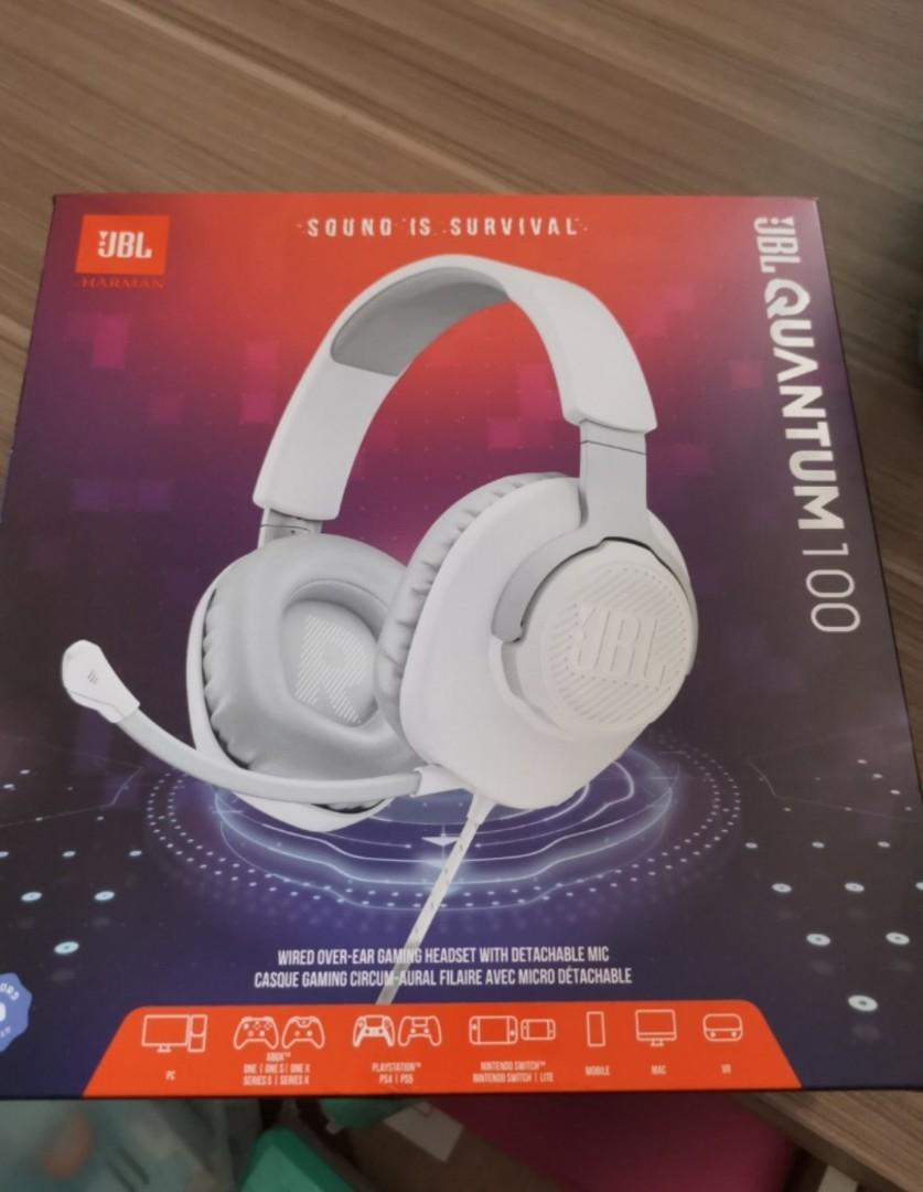 JBL Quantum 100 White, Audio, Headphones & Headsets on Carousell