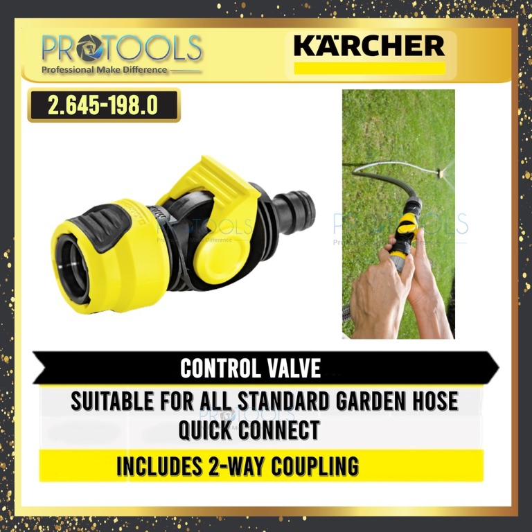 Karcher Set Regulation Garden Hose Connector(Control Valve) 2.645-198.0 ...