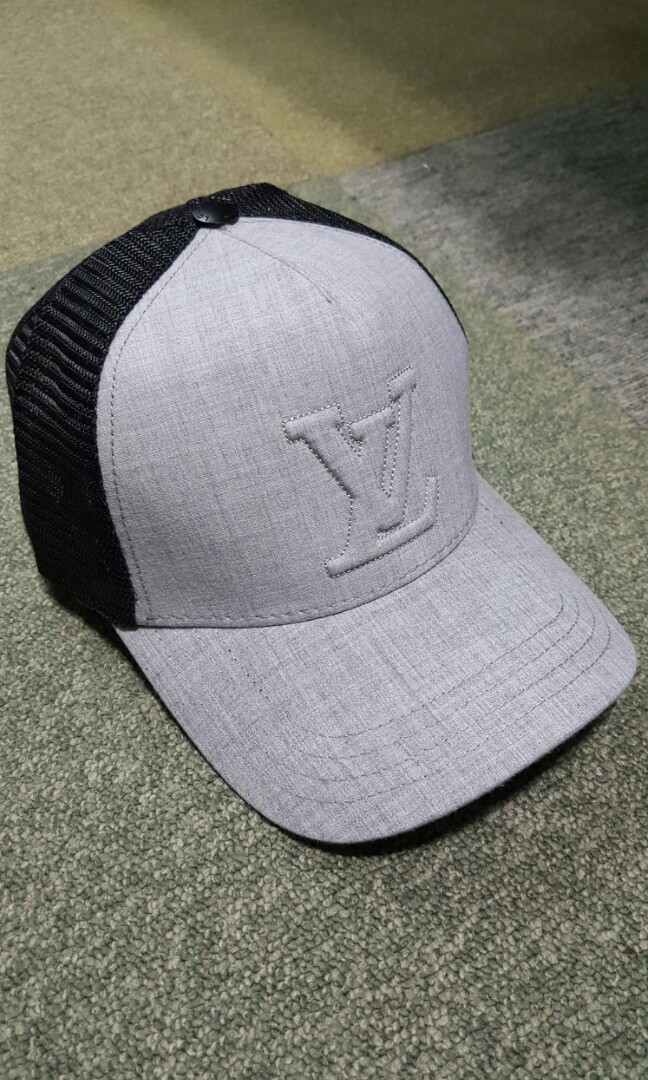 Louis Vuitton Embosed Logo Mesh Cap, Luxury, Apparel on Carousell
