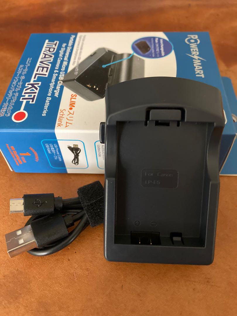 LPE5 LP-E5 USB充電器合Canon EOS 450D, EOS Kiss, EOS 500D, EOS 1000D相機 請看內容 ...