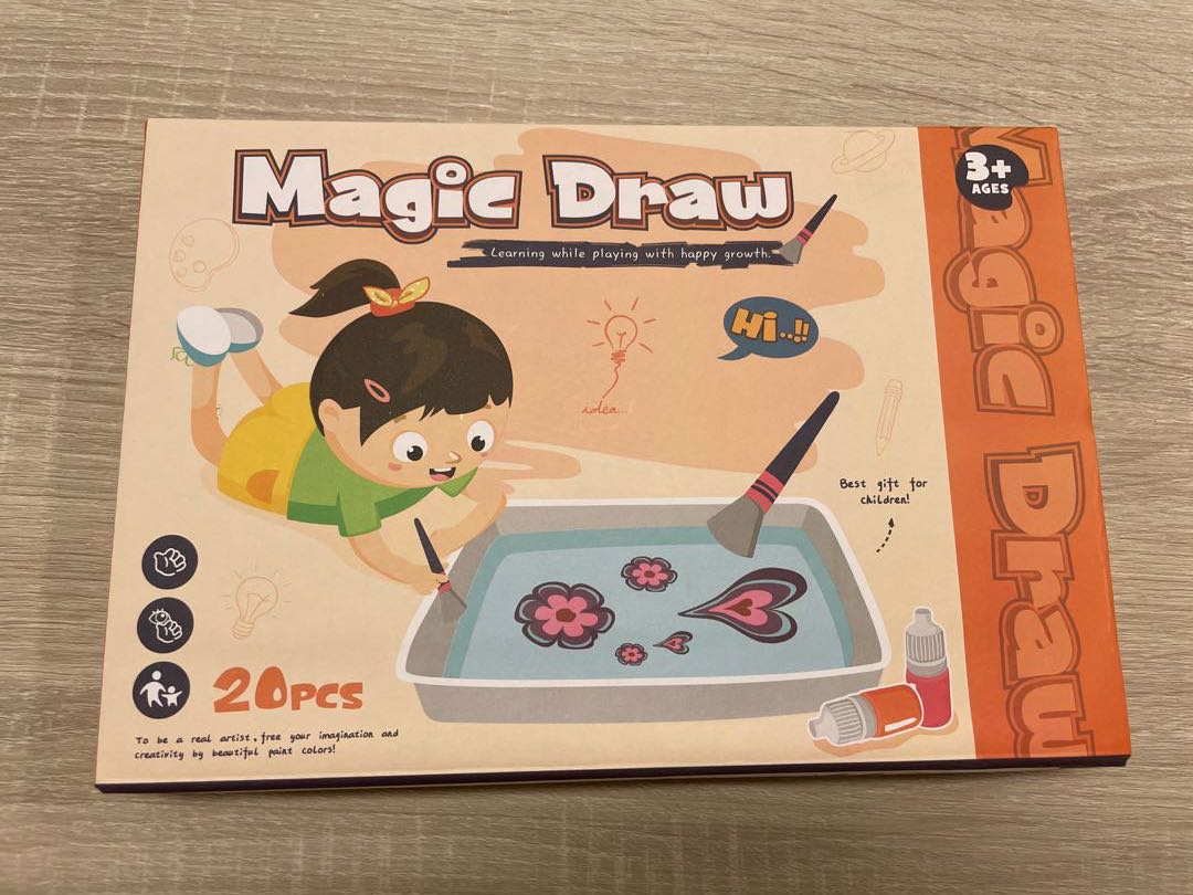 magic draw 水中作畫, 興趣及遊戲, 玩具 & 遊戲類 - Carousell