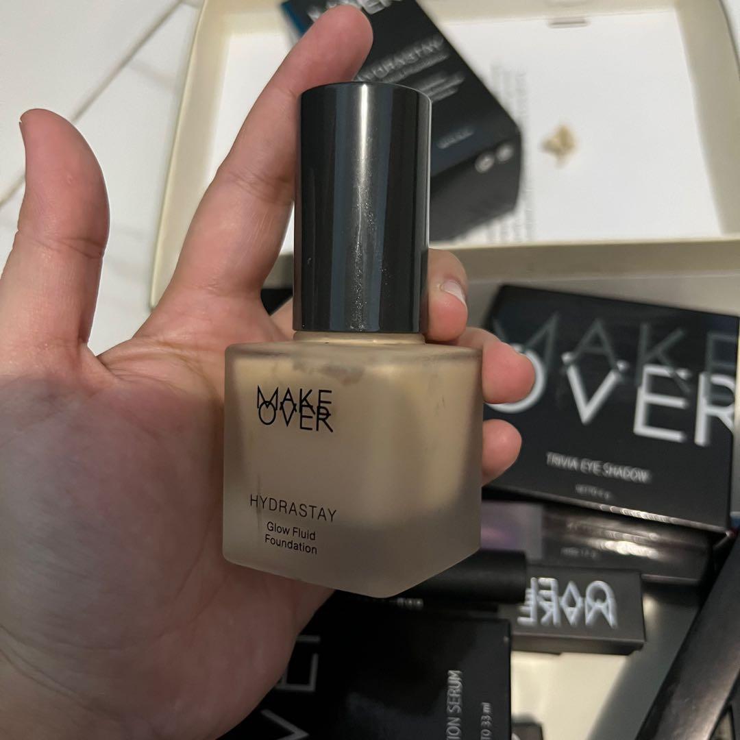 Make over Glow and Fluid Foundation W22 Warm Ivory, Kesehatan ...