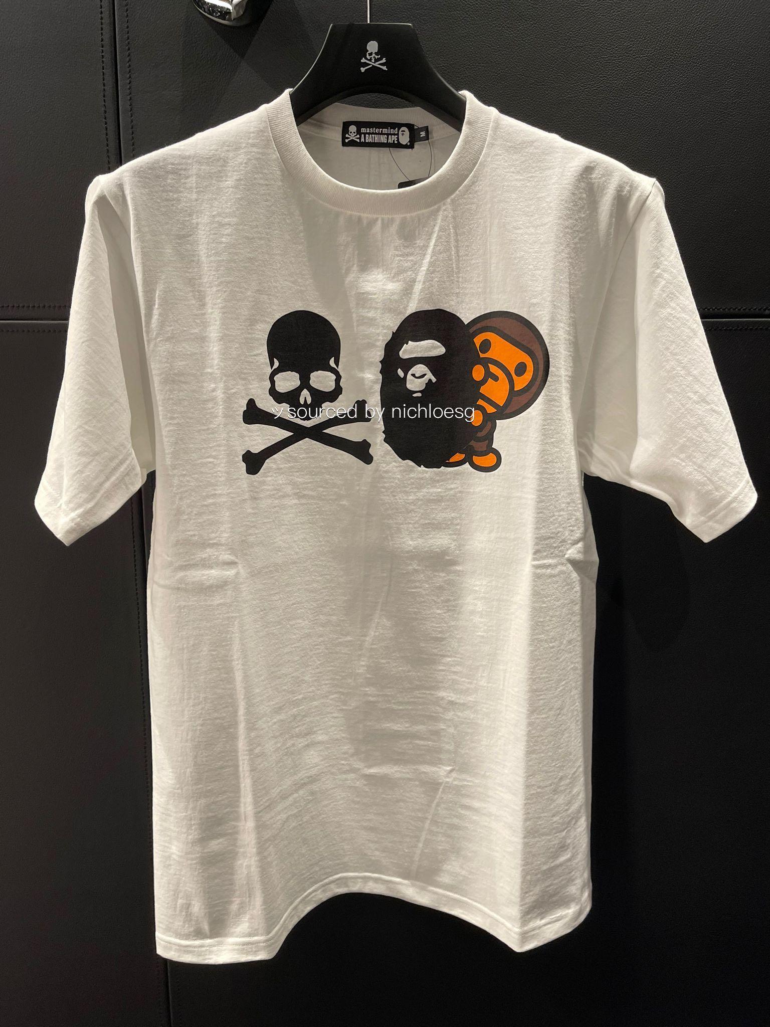 MASTERMIND JAPAN X BAPE 15TH ANNIVERSARY APE HEAD & MILO TEE, Men's ...