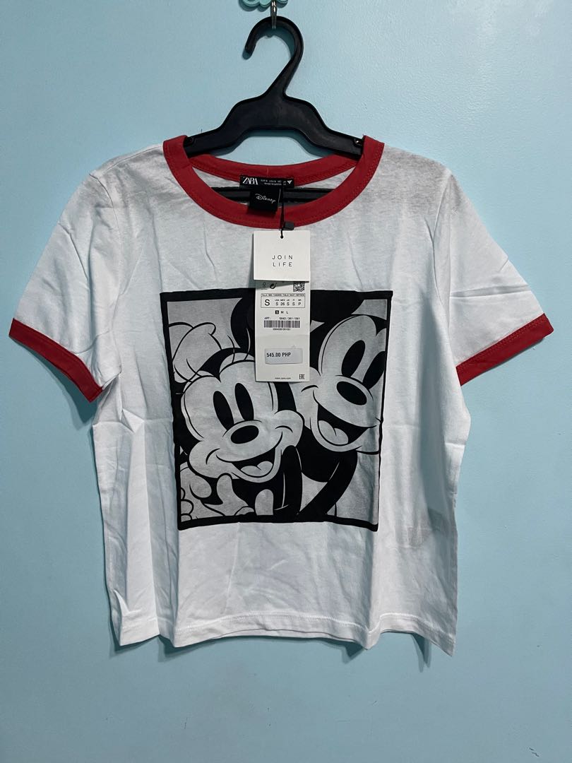 Mickey Mouse ZARA shirts, Women's Fashion, Tops, Shirts on Carousell