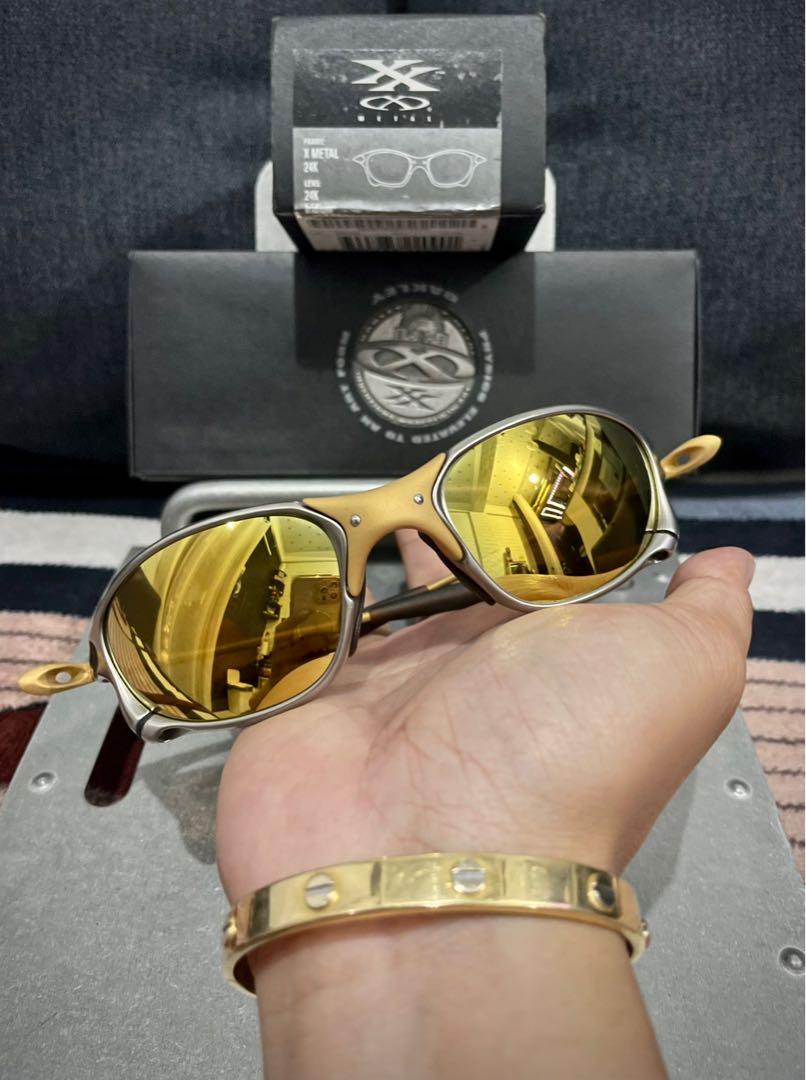 Oakley XX metal 24k frame 24k iridium lens, Men's Fashion, Watches ...