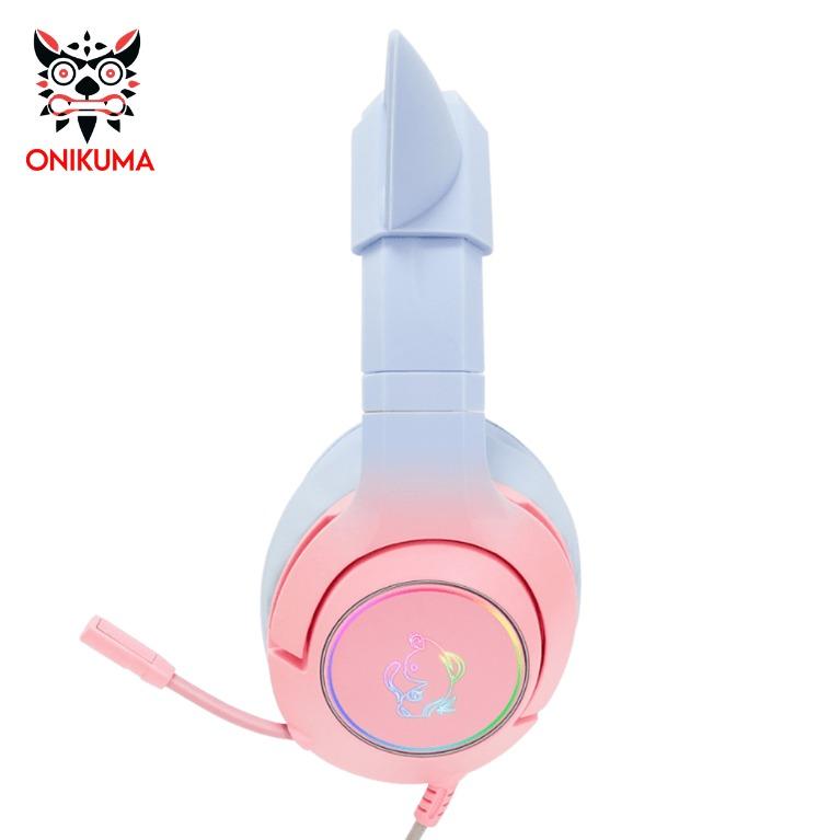 Onikuma K9 Cat Elf RGB Stereo Gaming Headset with Removable Cat Ears ...