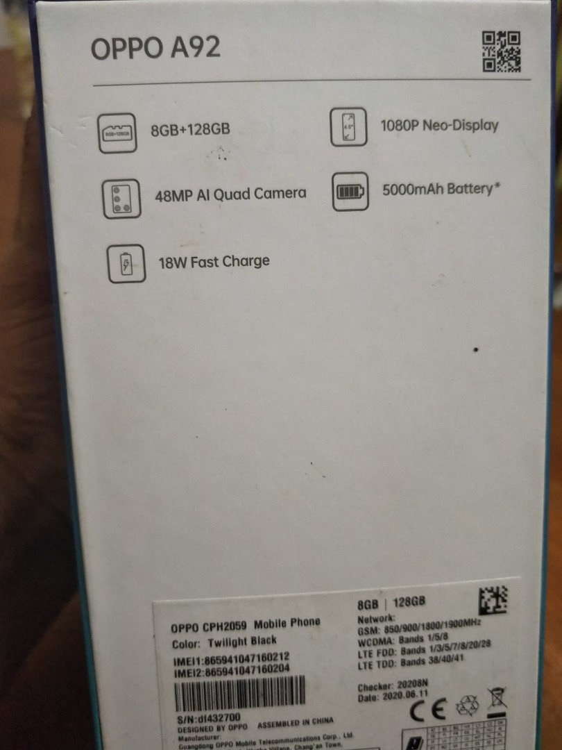 Oppo A92, Mobile Phones & Gadgets, Mobile Phones, Android Phones, OPPO on Carousell