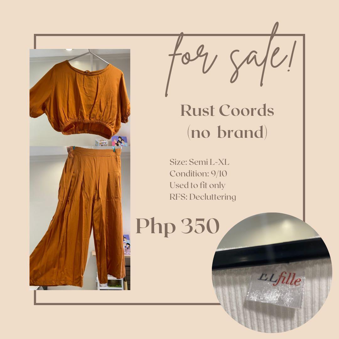 PRE-LOVED Rust Coordinates, Women's Fashion, Dresses & Sets, Sets or ...