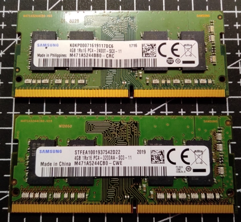 Samsung Sodimm DDR4 8GB (4GBx2) 3200MHz 2400MHz, 電腦＆科技, 手提電腦 - Carousell