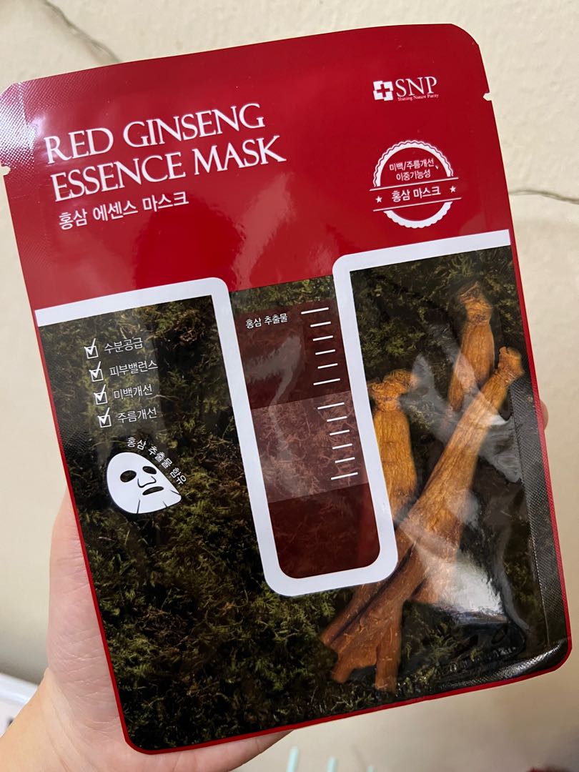 SNP Red Ginseng Essence Mask, Beauty & Personal Care, Face, Face Care ...