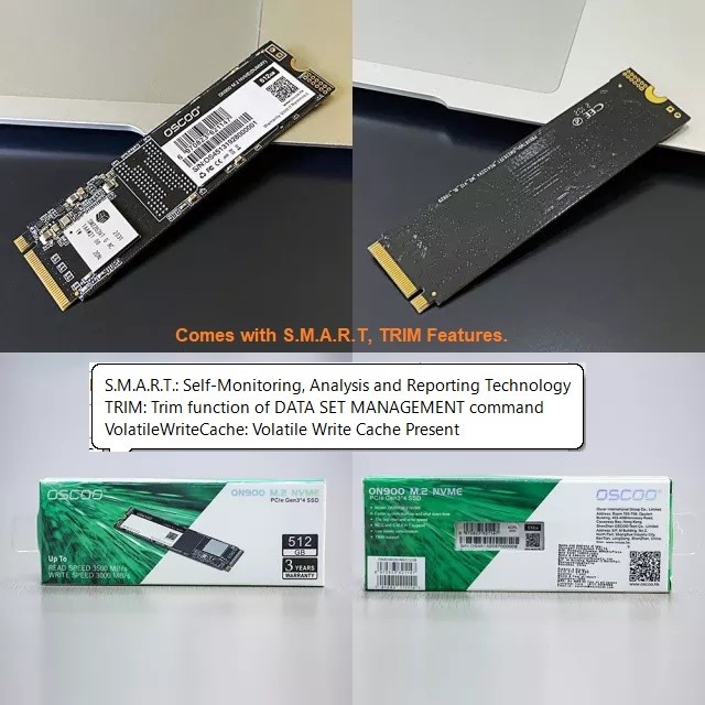 Solid State Drive M2 PCIe Gen3*4 NVMe SSD 2280 (Options to include ...