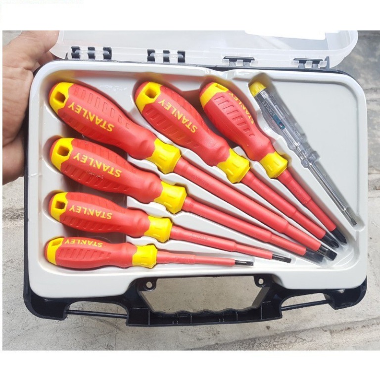 STANLEY VDE 7 PCS 1000V SCREWDRIVER SET STMT60175, Furniture & Home Living, Home Improvement ...