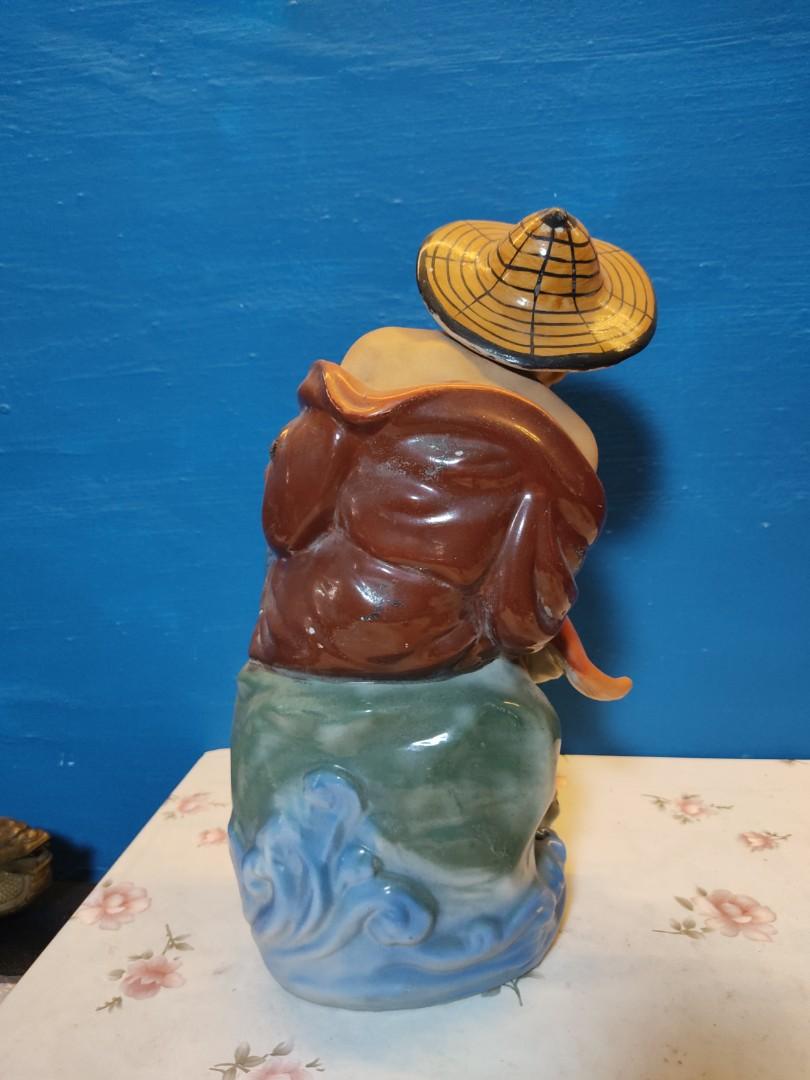 Vintage porcelain old man carry fish deco display, Hobbies & Toys ...