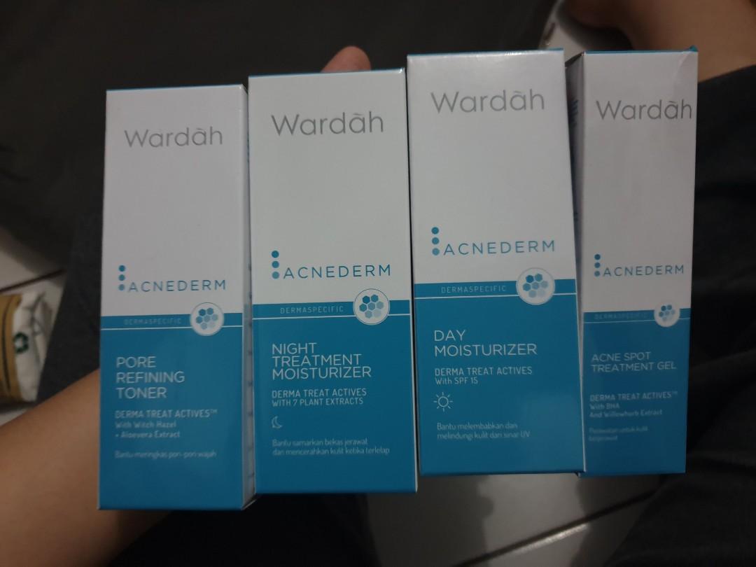 Wardah AcneDerm Cream Set, Kesehatan & Kecantikan, Kulit, Sabun & Tubuh ...