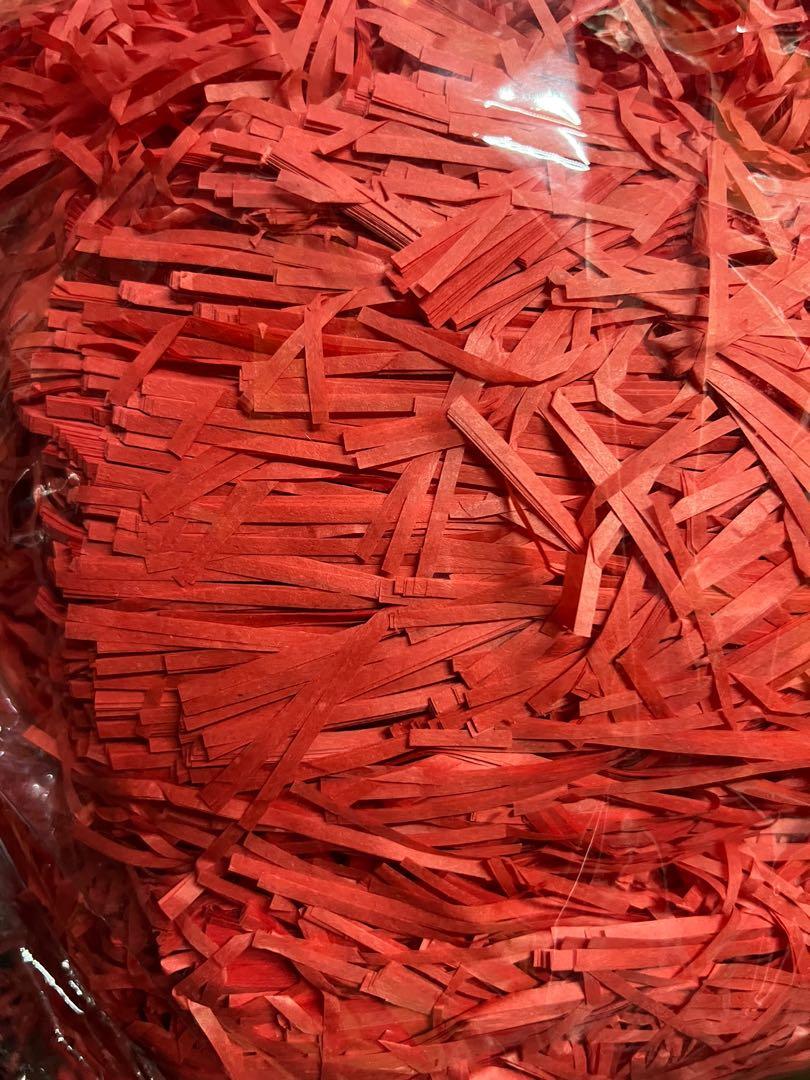 1kg Red Shredded Grass, Hobbies & Toys, Stationery & Craft, Other ...