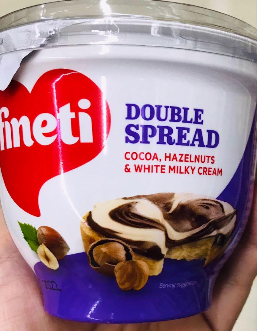 200g Fineti Double Spread Cocoa, Hazelnuts & White Milky Cream, Food ...