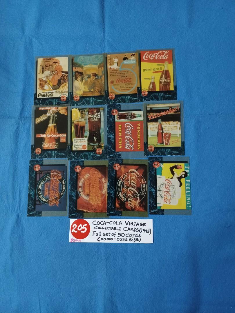 #205 COCA-COLA VINTAGE COLLECTIBLE CARDS (1995). FULL SET OF 50 CARDS ...