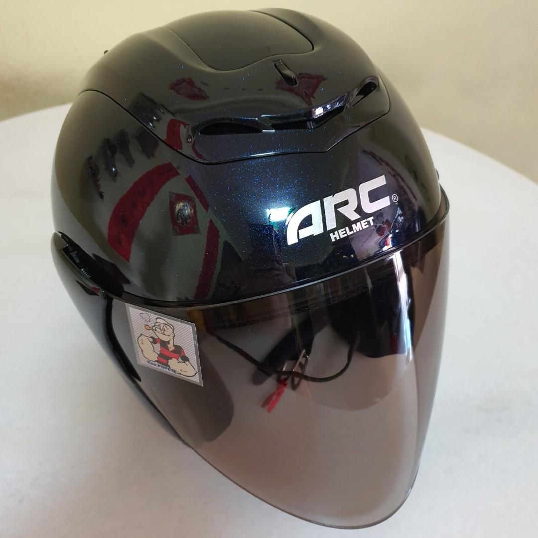 ARC Ritz Helmet 2 Tone Blue Viral Colour, Motorcycles, Motorcycle ...