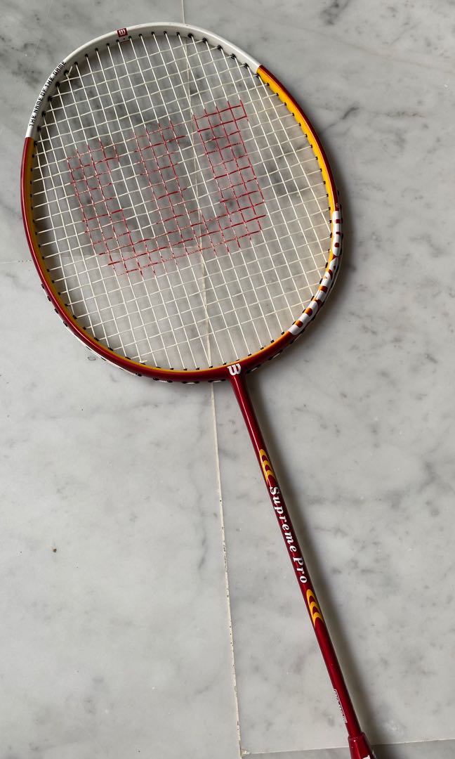 Badminton Racket - Wilson Supreme Pro, Sports Equipment, Sports & Games ...