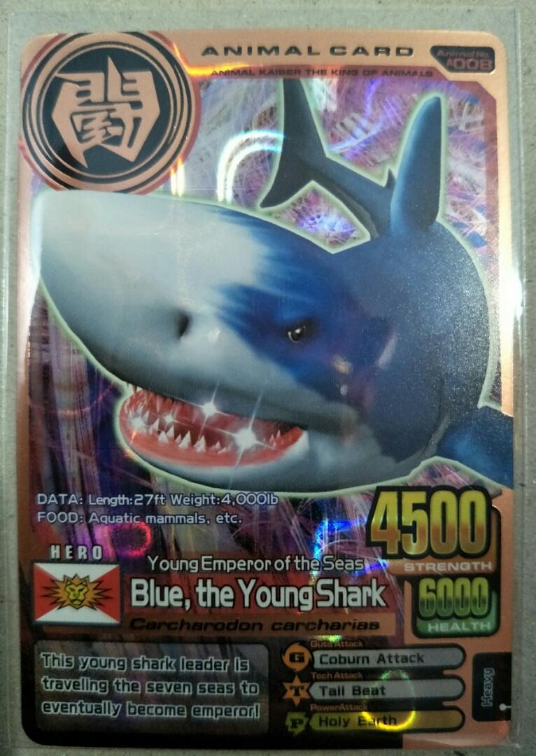 BANDAI Animal Kaiser Ver.6 Animal Card Blue, the Young Shark {Brown ...