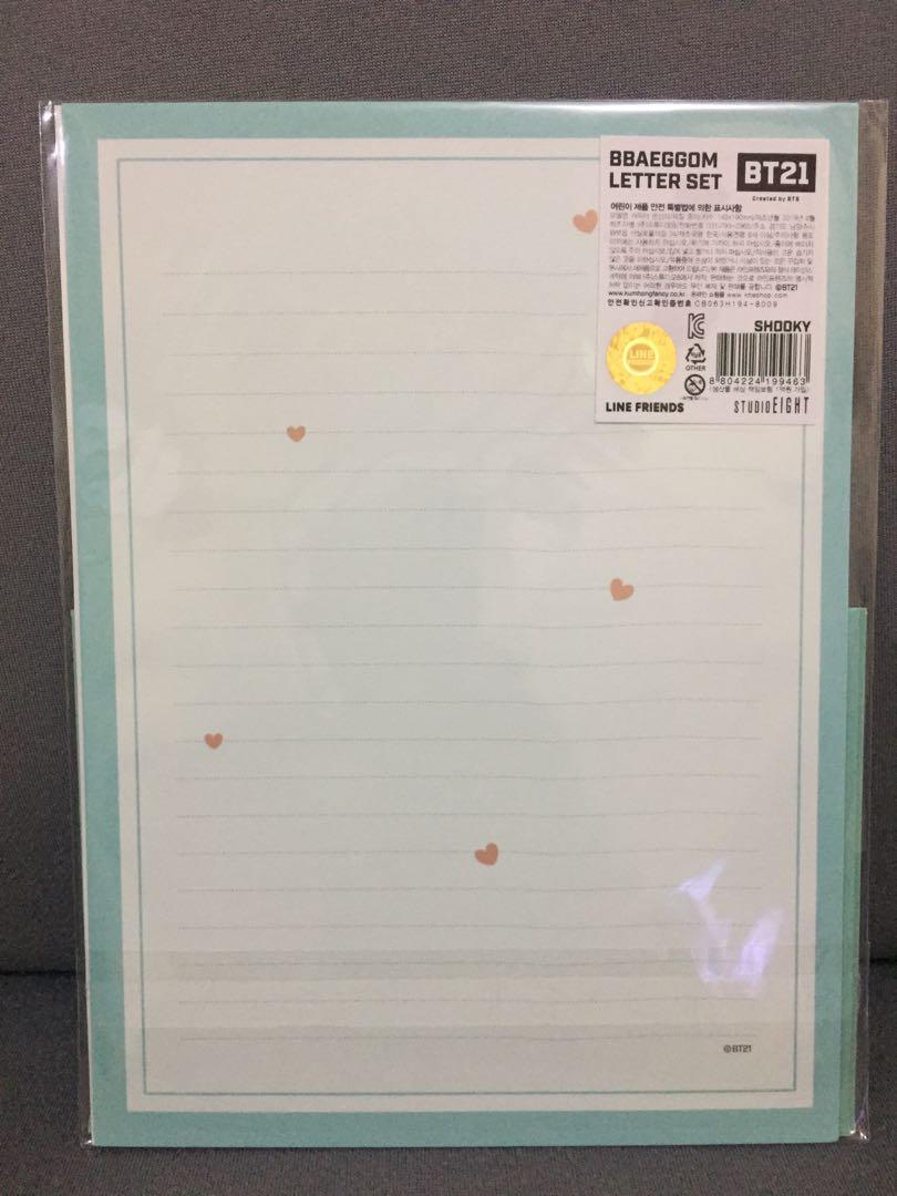 BT21 Letter Set Tata Shooky, Hobbies & Toys, Memorabilia & Collectibles ...