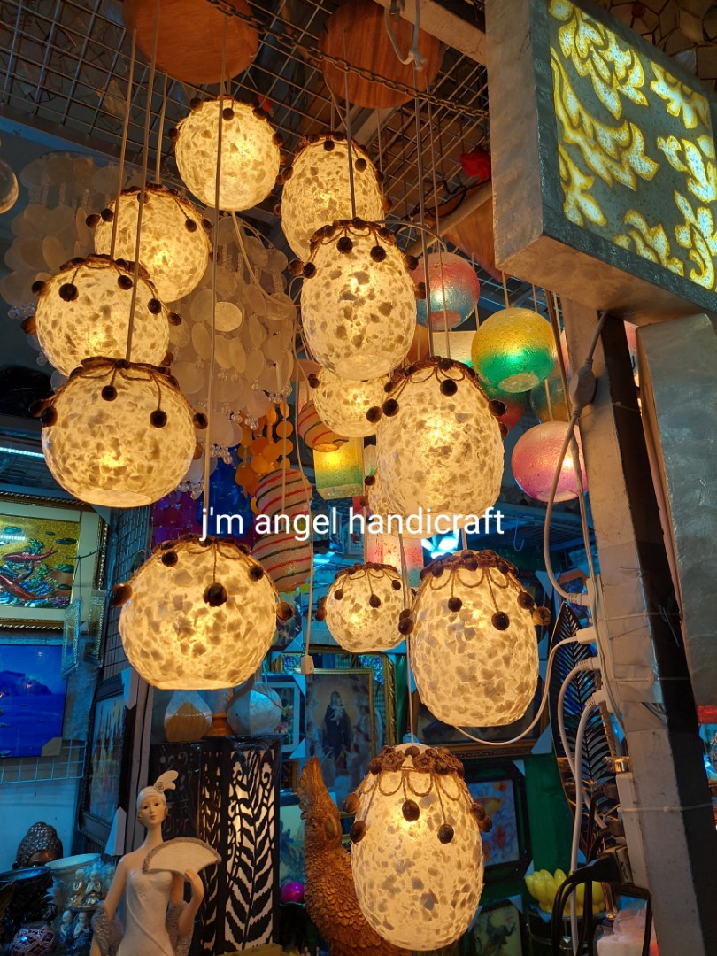 Capiz lamp, Furniture & Home Living, Home Decor, Other Home Decor on ...