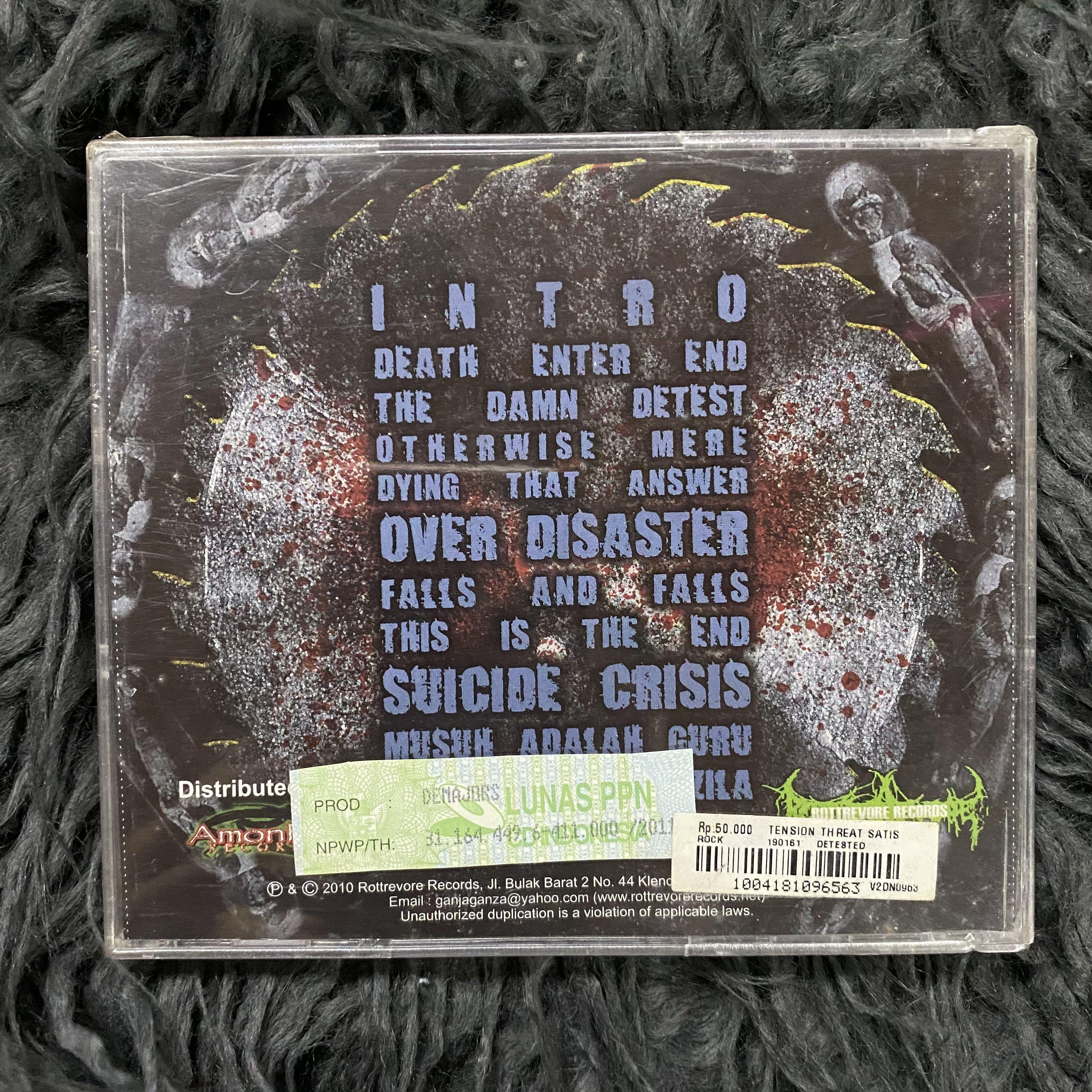 CD DETESTED Tension Threat Satisfied, Hobbies & Toys, Music & Media ...