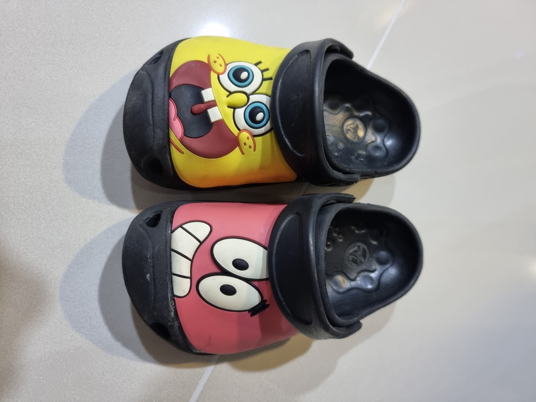 Crocs Spongebob Sandals, Babies & Kids, Babies & Kids Fashion on Carousell