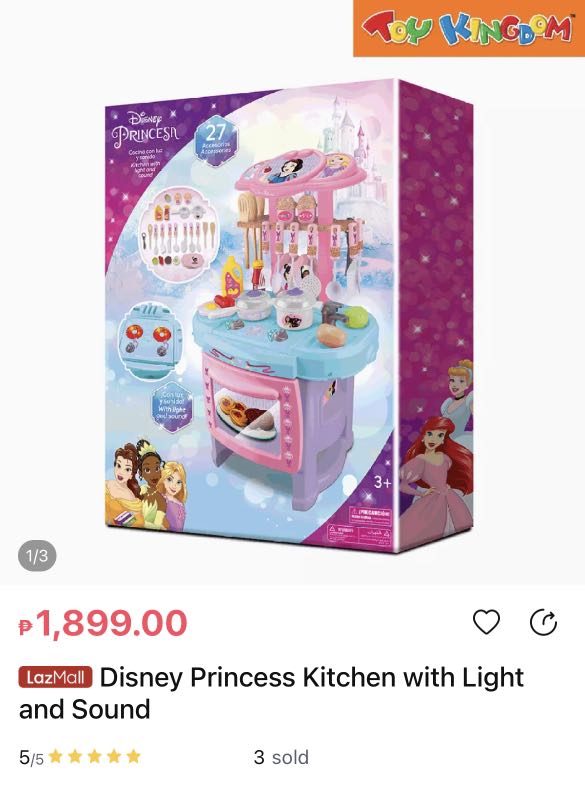 SALE!! Disney Princess kitchen with light, Hobbies & Toys, Toys & Games ...