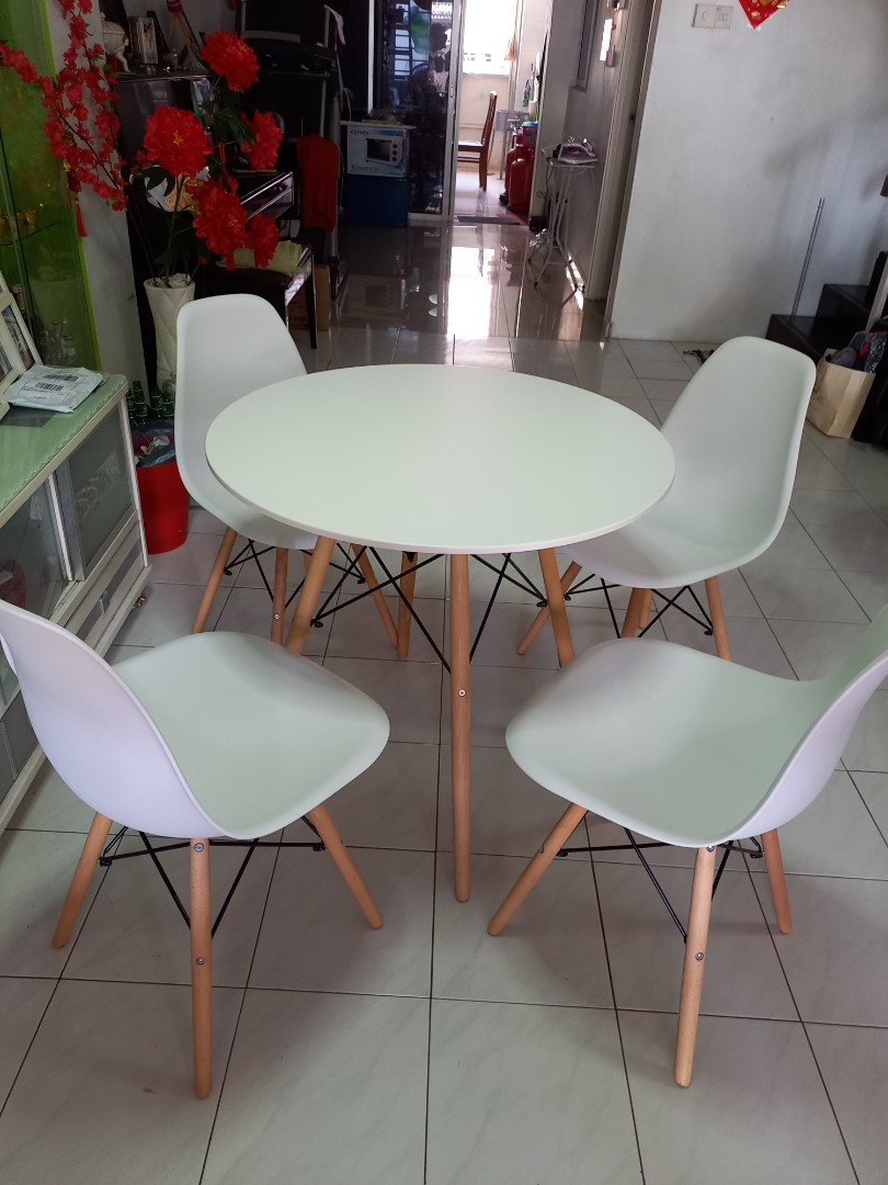 New whole set Dining round table set medium size, coffee table meeting ...