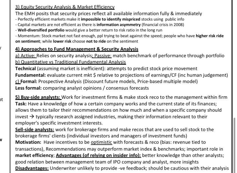 FIN3720 finals cheatsheet AY21/22 Sem 2, Hobbies & Toys, Books & Magazines, Assessment Books on ...