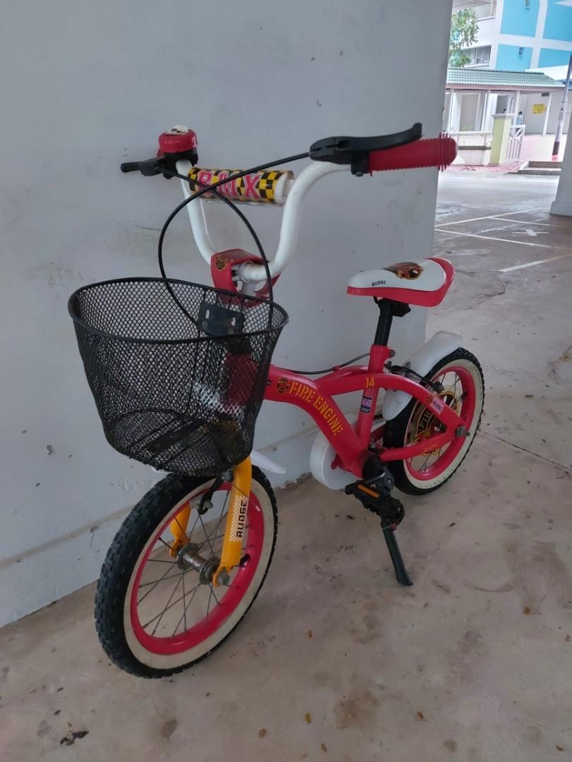 Fire engine Red Bicycle 14" wheel, Sports Equipment, Bicycles & Parts ...