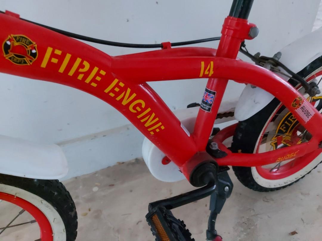Fire engine Red Bicycle 14" wheel, Sports Equipment, Bicycles & Parts ...